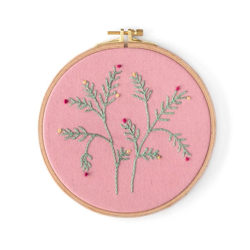Delicate Flower Embroidery Hoop - Yad LaKashish